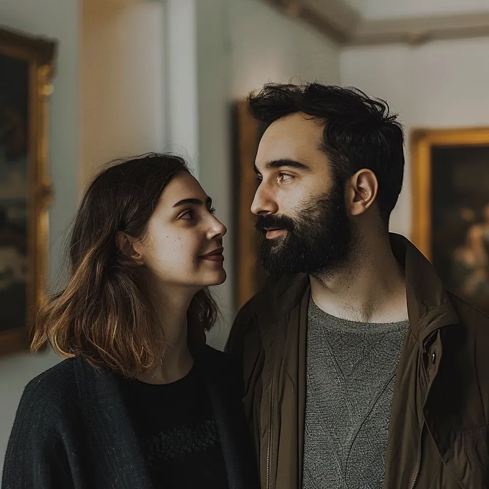 Social Media Couple Influencer Photos Midjourney Prompt | PromptBase