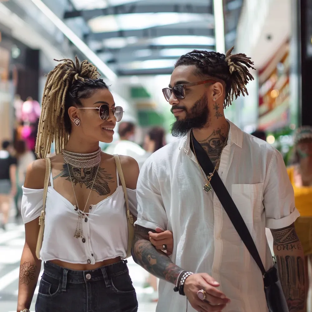 Social Media Couple Influencer Photos Midjourney Prompt | PromptBase