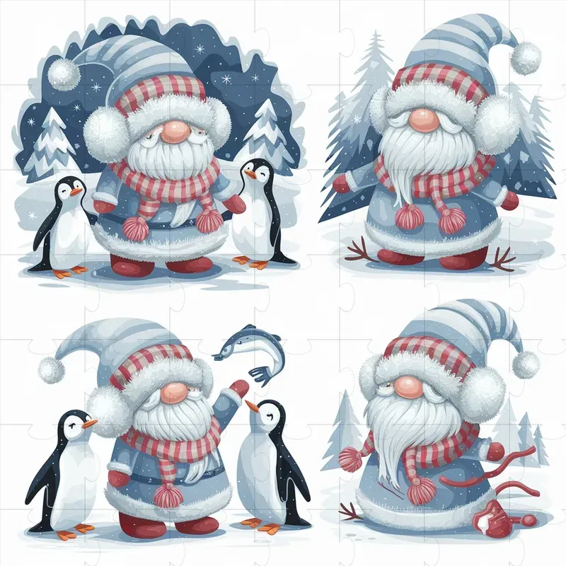 Adorable Christmas Gnomes Ideogram Prompt | PromptBase