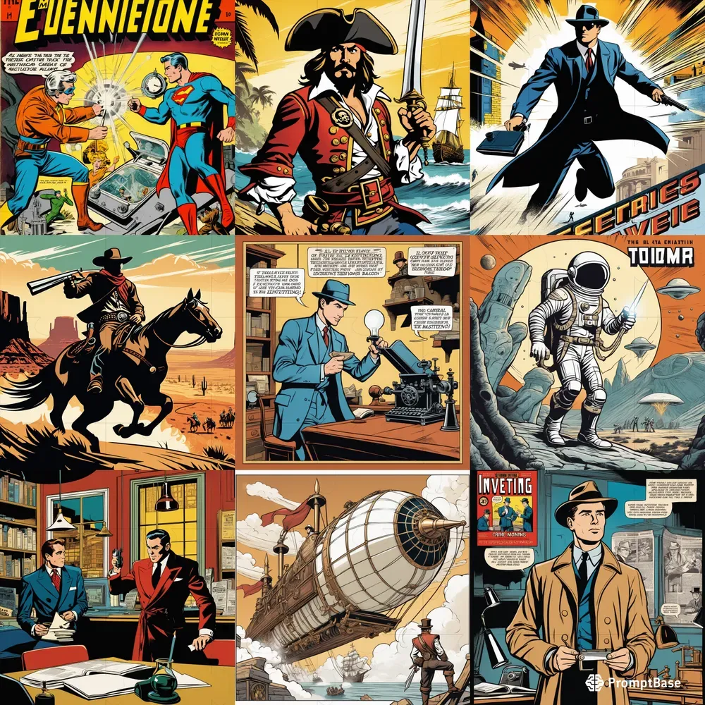 Retro Comic Books Cover Stable Diffusion Prompt | PromptBase