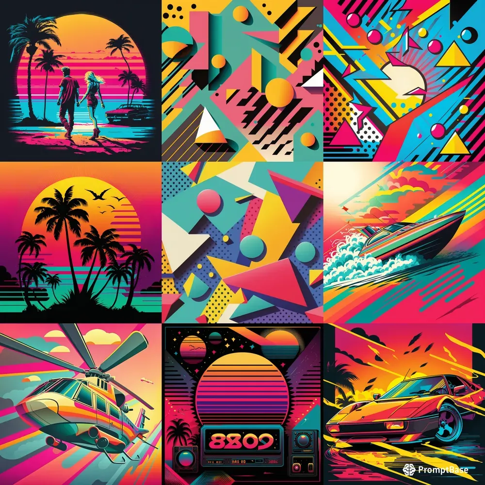 80s Retro Backgrounds Midjourney Prompt | PromptBase