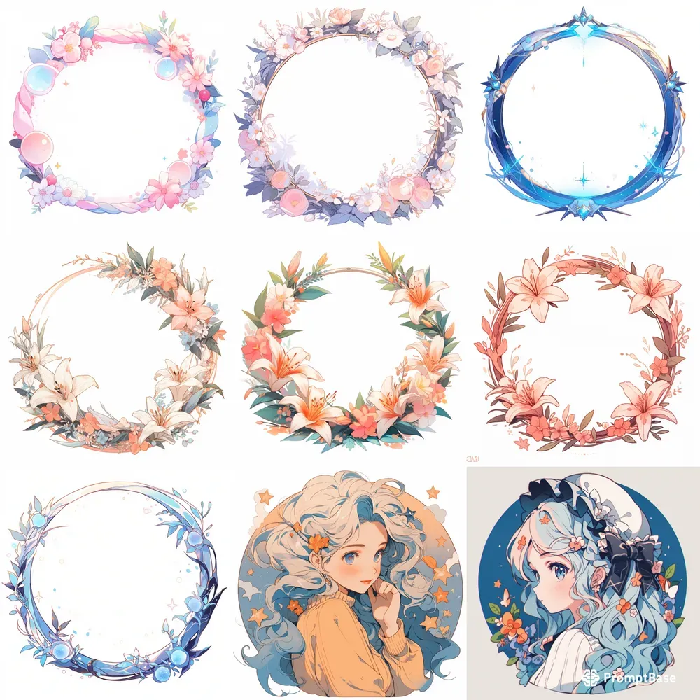 Round Kawai Frames Midjourney Prompt | PromptBase