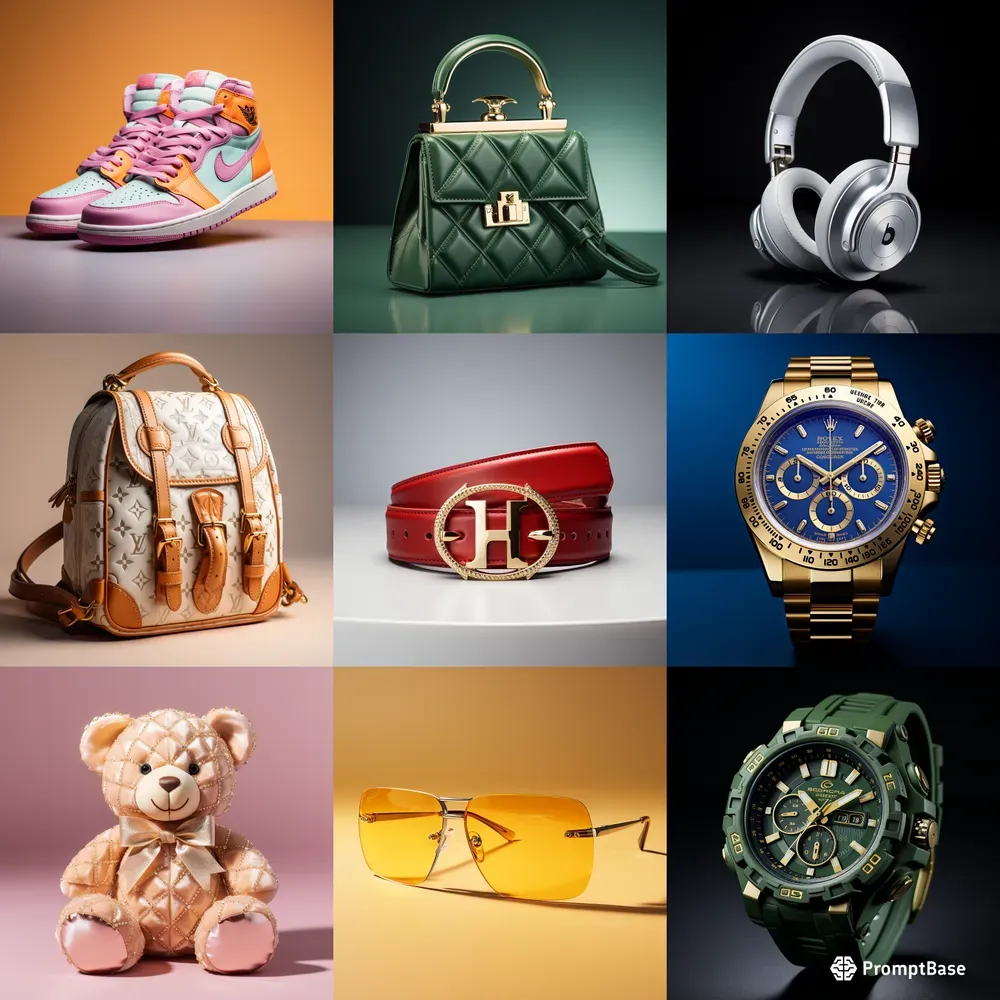 Luxury Items Product Photographs Midjourney Prompt | PromptBase