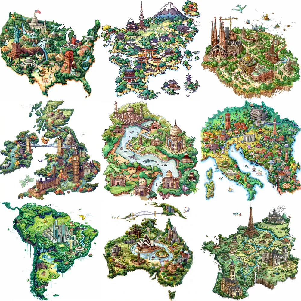Pokemon Maps Of Countries Midjourney Prompt | PromptBase