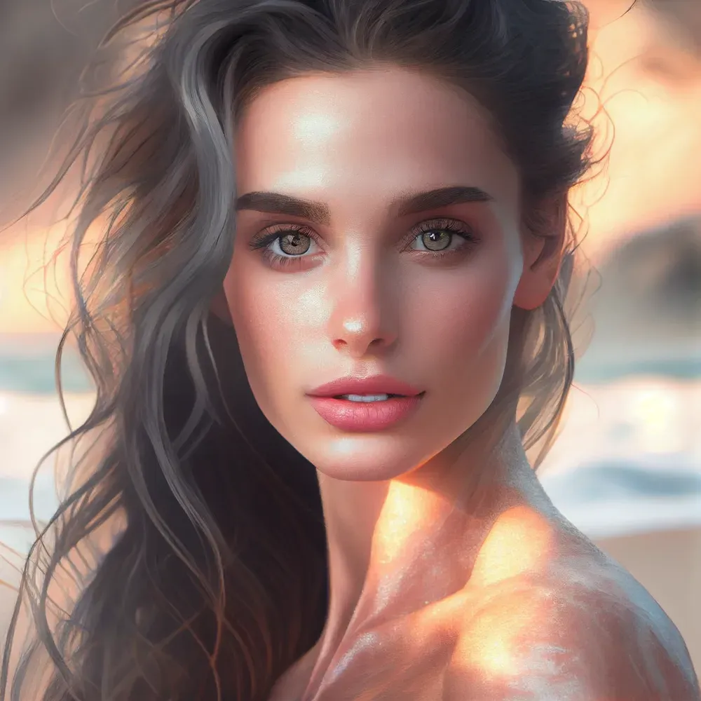 Portraits Of Realistic Beach Models Midjourney Prompt | PromptBase