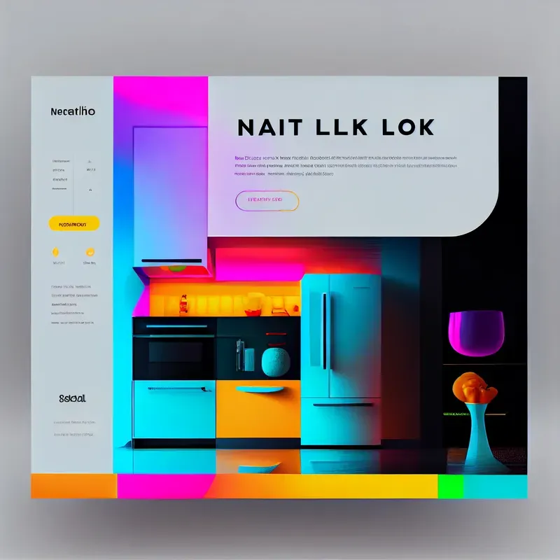 Futuristic Neon Website Mockups Midjourney Prompt | PromptBase