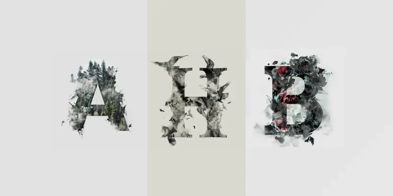 Double Exposure Text Letters Numbers Midjourney Prompt | PromptBase