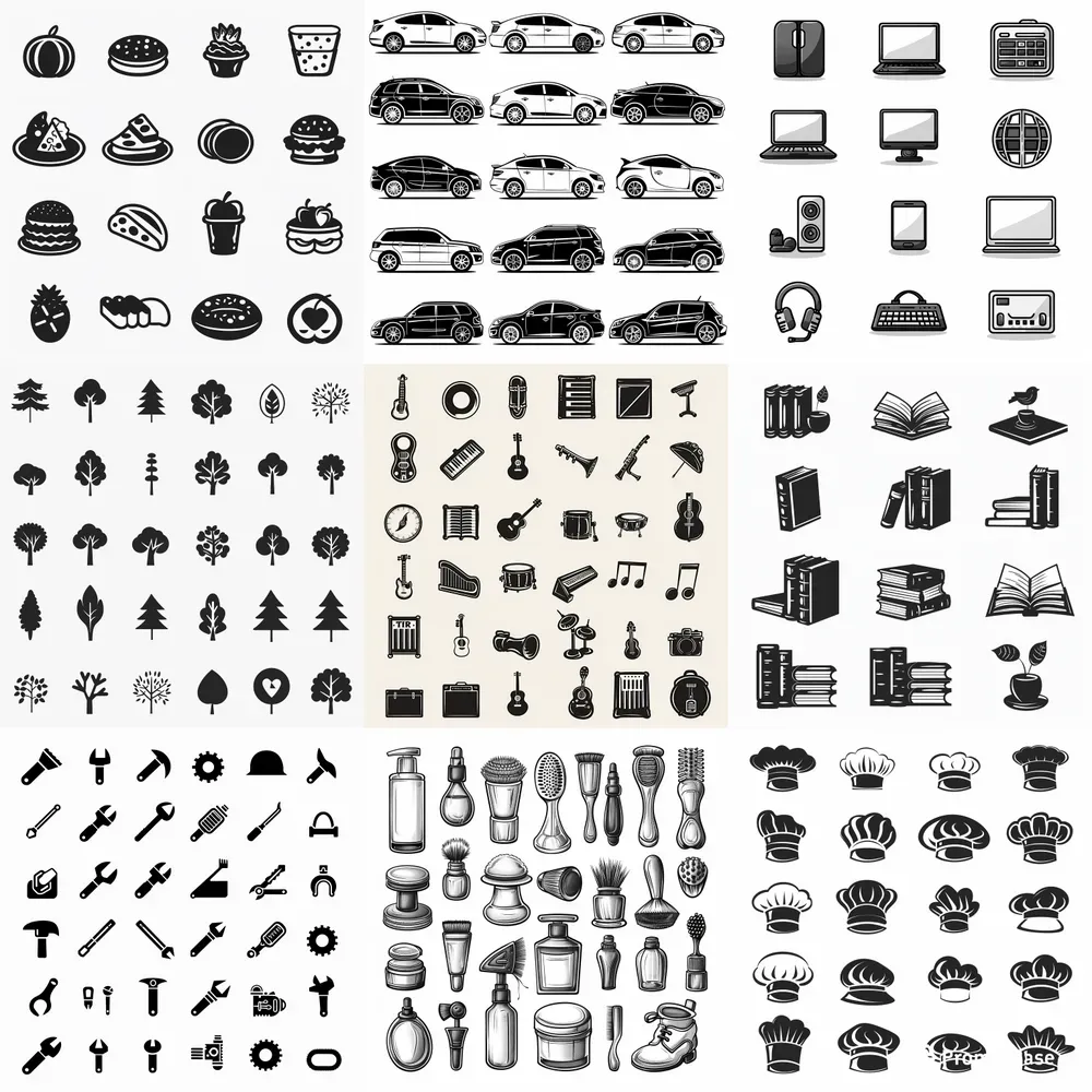 Symbolic Pictograms For Web Companies Midjourney Prompt | PromptBase