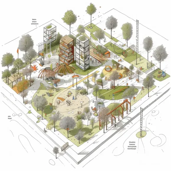 Architectural Concept Axo Drawings Midjourney Prompt | PromptBase