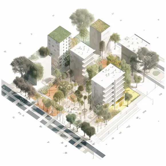 Architectural Concept Axo Drawings Midjourney Prompt | PromptBase