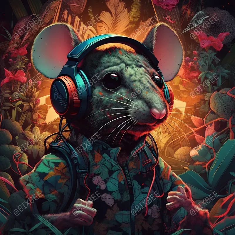 Funky Jungle Animal Illustrations Midjourney Prompt | PromptBase