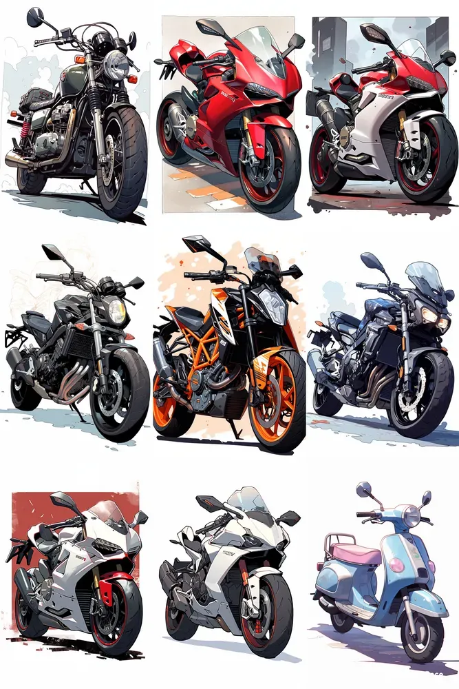 Cool Motorcycles Art Graphics Midjourney Prompt | PromptBase