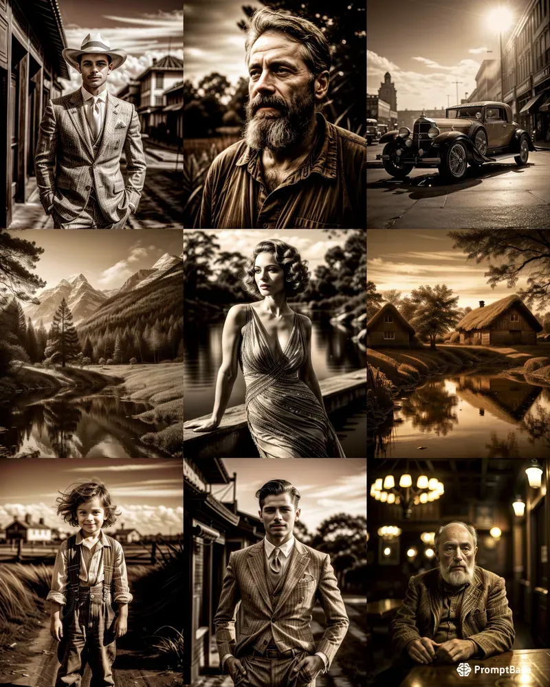 Sepia Photographs Stable Diffusion Prompt | PromptBase