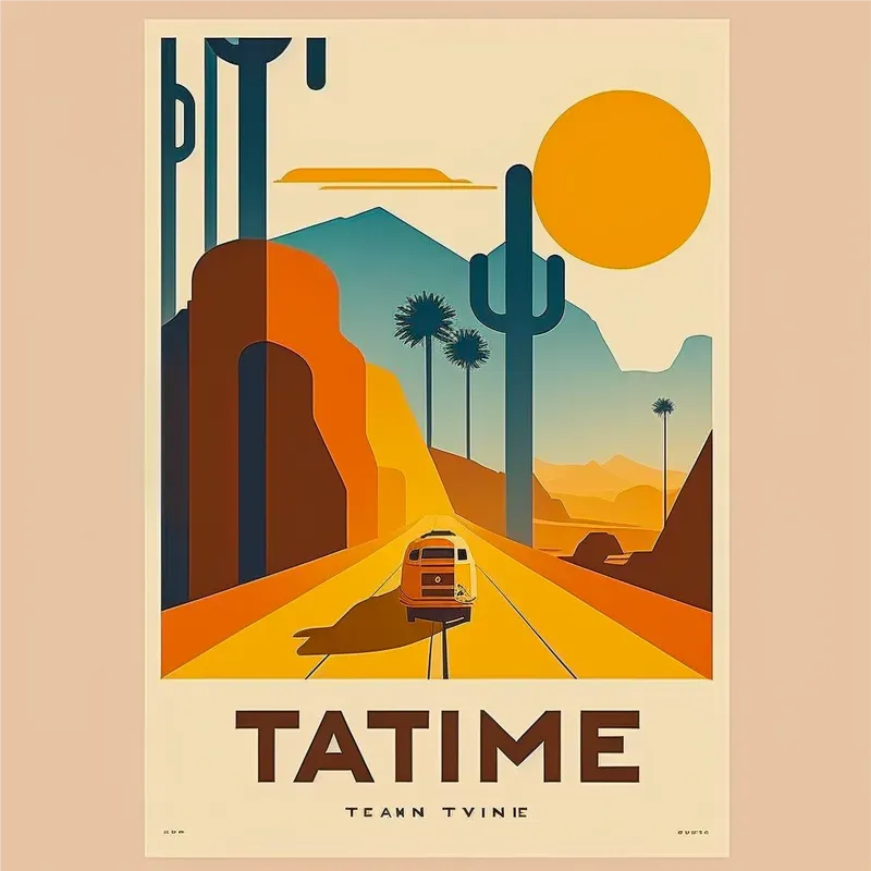 Geometric Minimal Travel Posters Midjourney Prompt | PromptBase