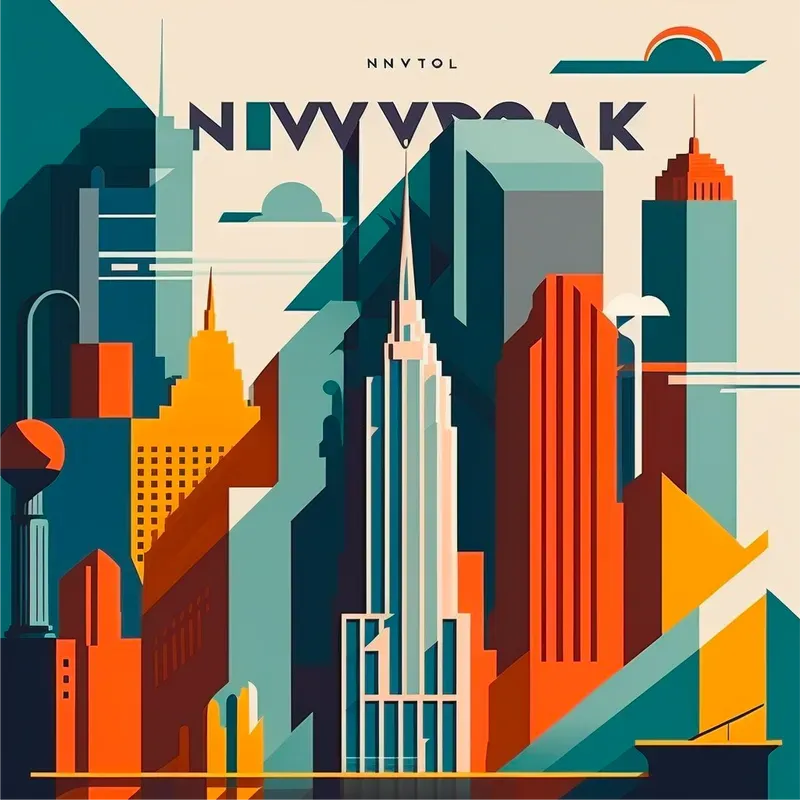 Geometric Minimal Travel Posters Midjourney Prompt | PromptBase