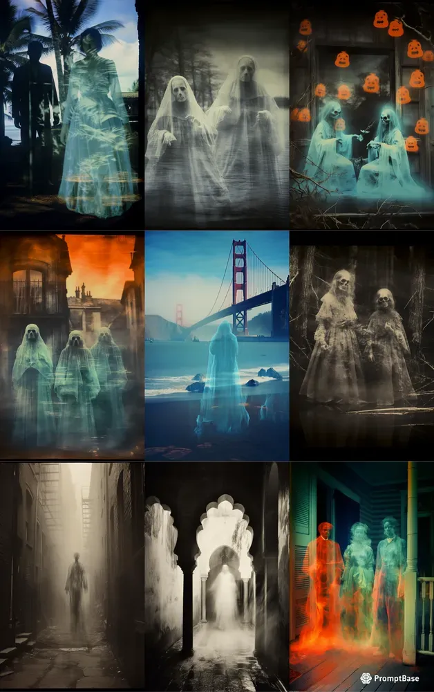 Vintage Ghost Portraits Photography Midjourney Prompt | PromptBase