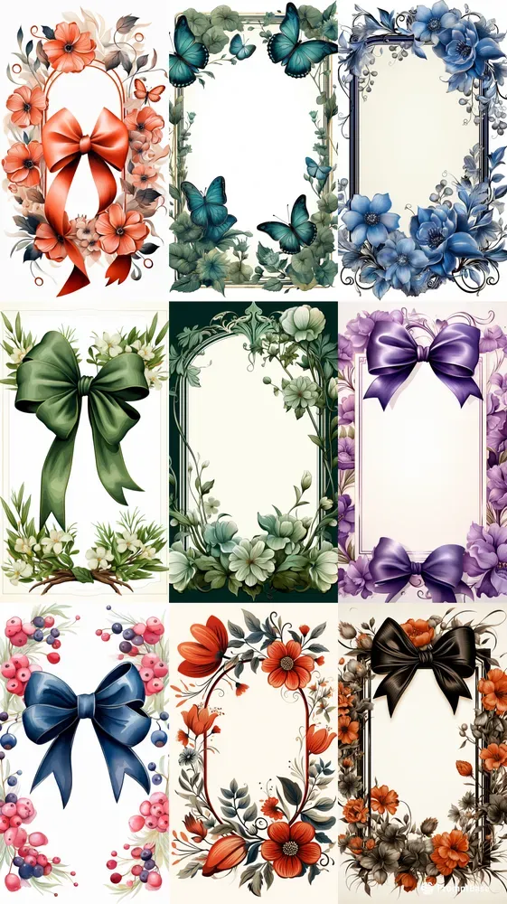 Cute Flower Card Frames Midjourney Prompt | PromptBase