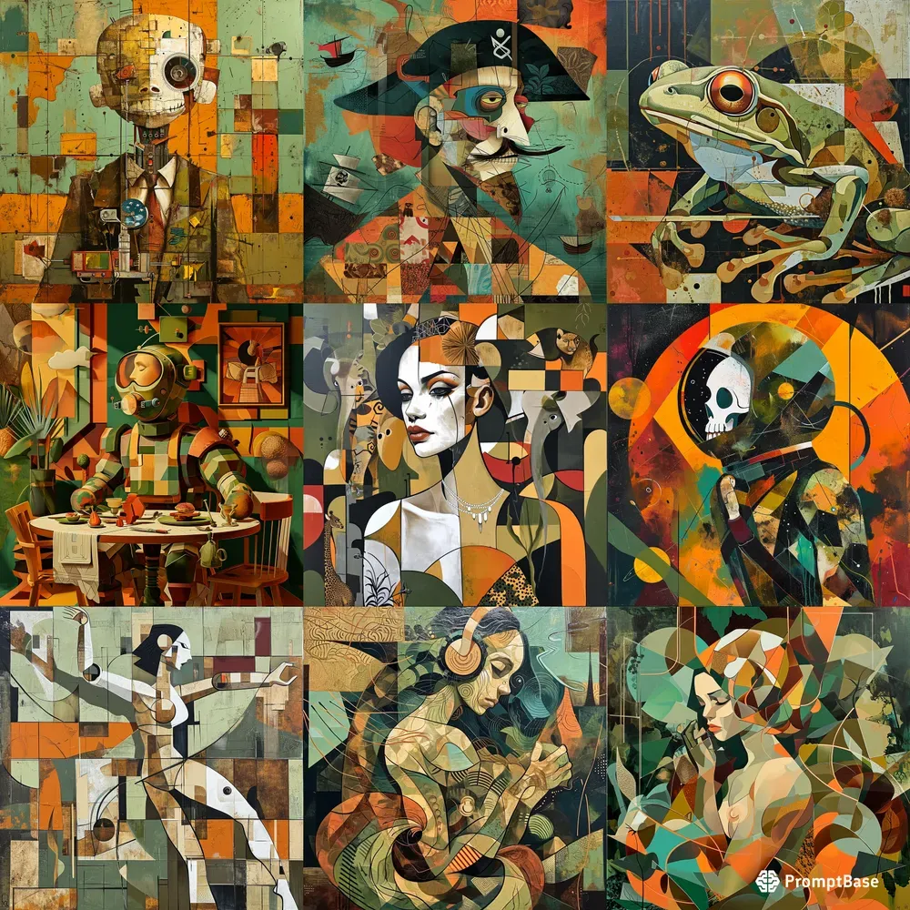 Picasso Psychedelic Kaws Fusion V6 Art Midjourney Prompt | PromptBase