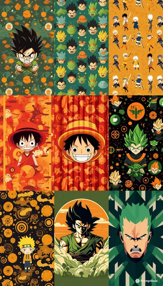 Minimal Anime Patterns Midjourney Prompt | PromptBase