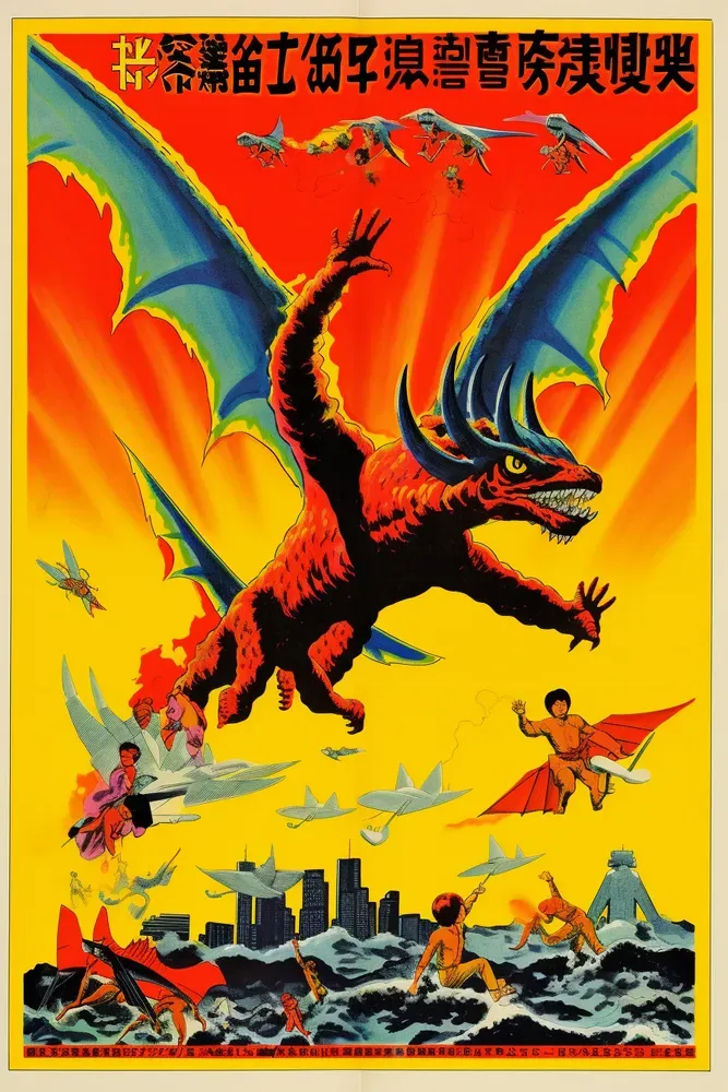 Vintage Kaiju Cards Midjourney Prompt | PromptBase