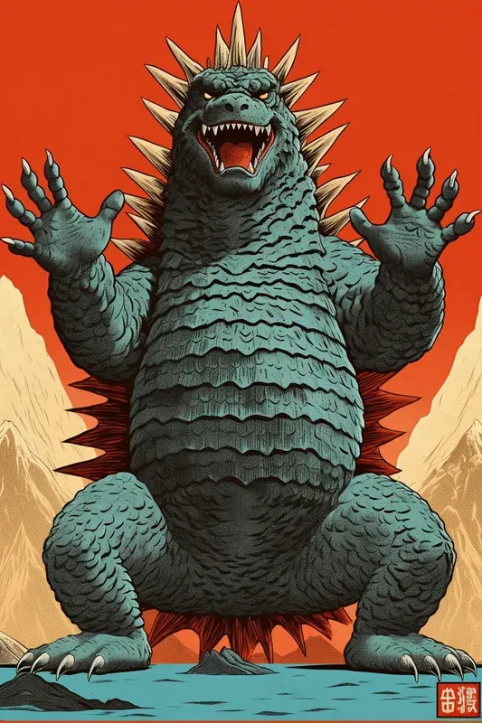 Vintage Kaiju Cards Midjourney Prompt | PromptBase