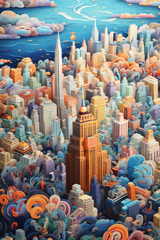 Paper Cities Midjourney Prompt | PromptBase