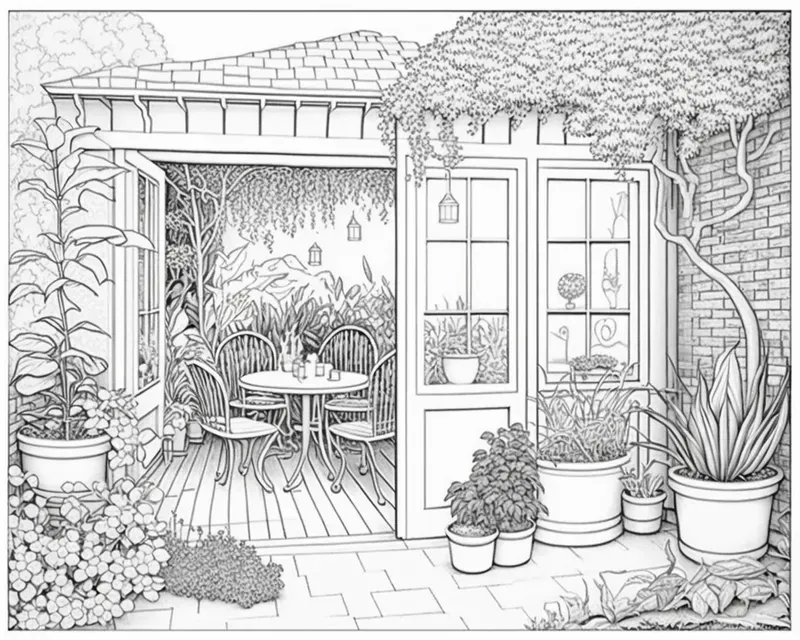 Adult Coloring Book Pages Generator Midjourney Prompt | PromptBase