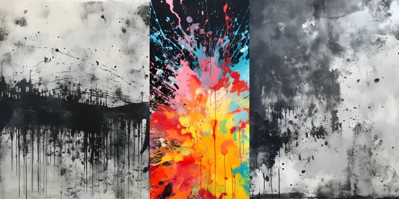 Epic Paint Splatter Wallpapers Midjourney Prompt | PromptBase