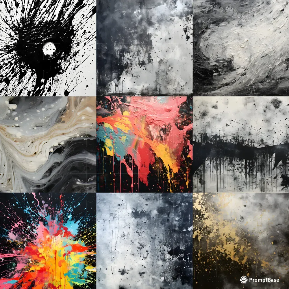 Epic Paint Splatter Wallpapers Midjourney Prompt | PromptBase