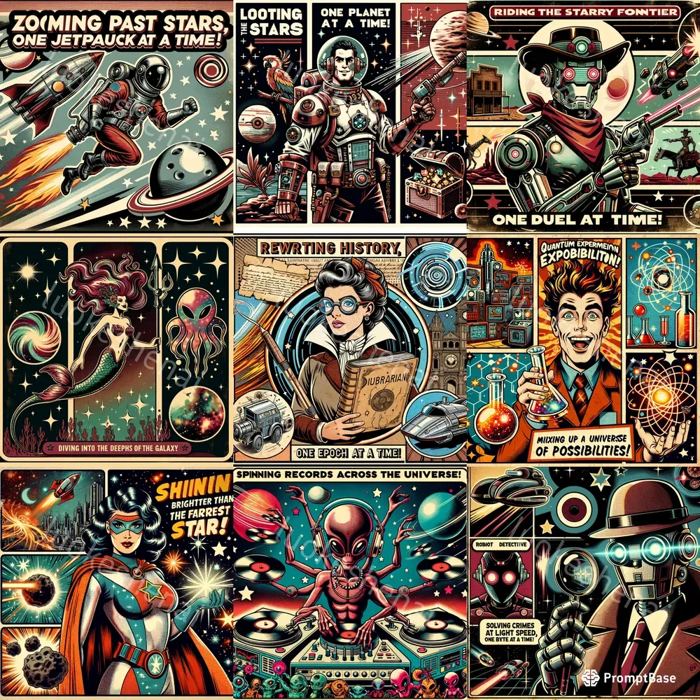 Fantastic Vintage Cartoon Style Portraits DALL·E Prompt | PromptBase