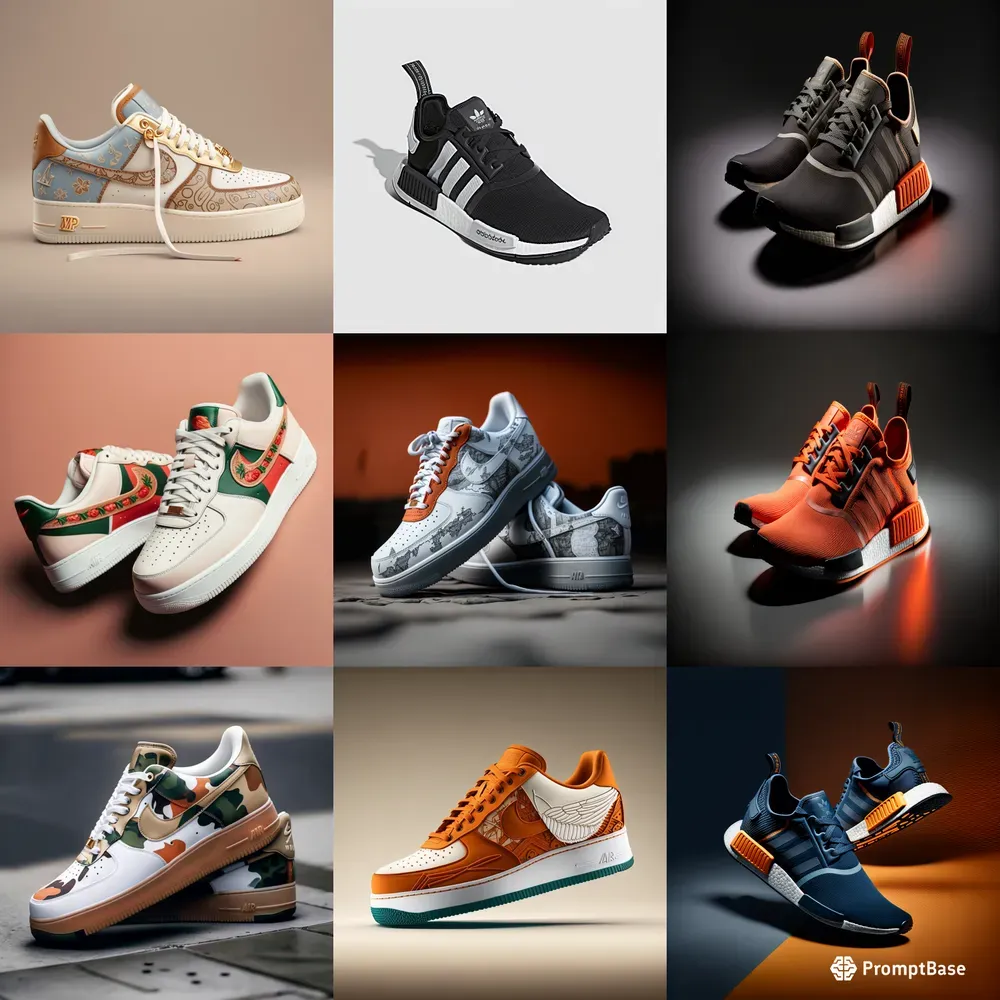 Custom Sneaker Photography Midjourney Prompt | PromptBase
