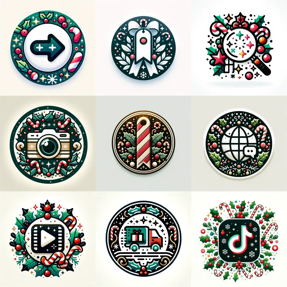 Christmas-Themed UI Icon DALL·E Prompt | PromptBase