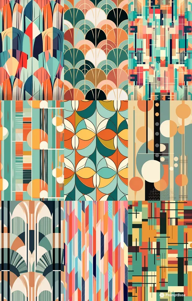 Mid Century Modern Patterns Midjourney Prompt | PromptBase