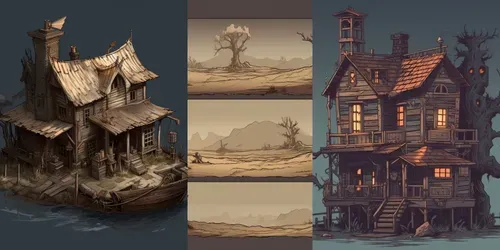 2D Game Assets Level Design Midjourney Prompt | PromptBase