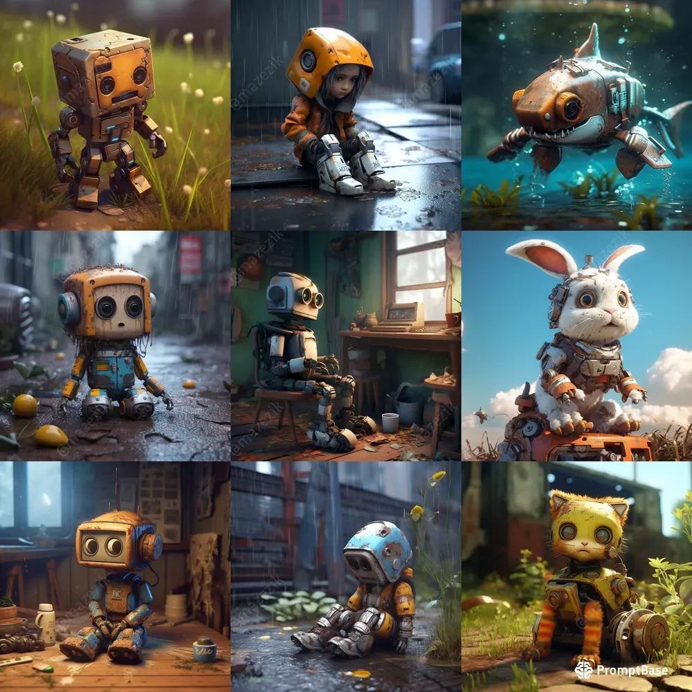 Cute Robots Midjourney Prompt | PromptBase