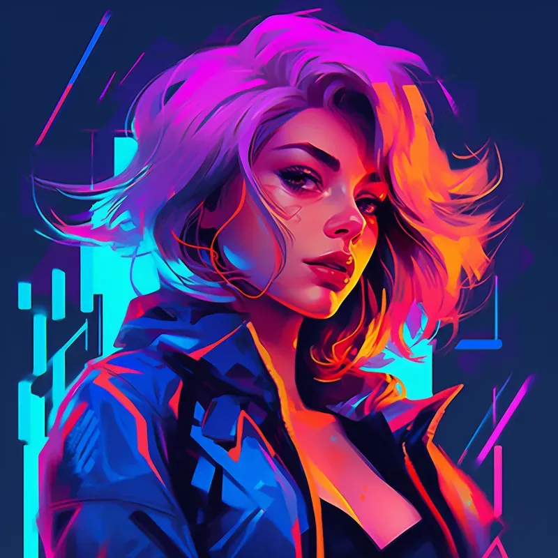 Beautiful Anime Characters In Neons Midjourney Prompt | PromptBase