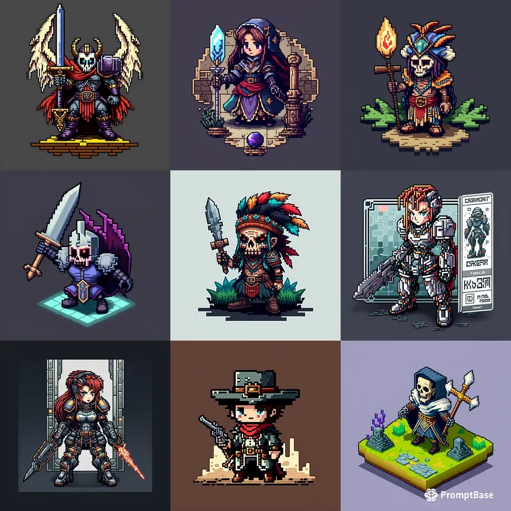 Indie Game Character Models Midjourney Prompt | PromptBase