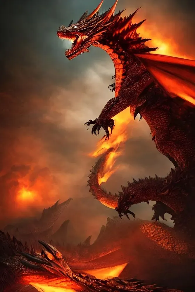 Volcanic Dragons Stable Diffusion Prompt | PromptBase