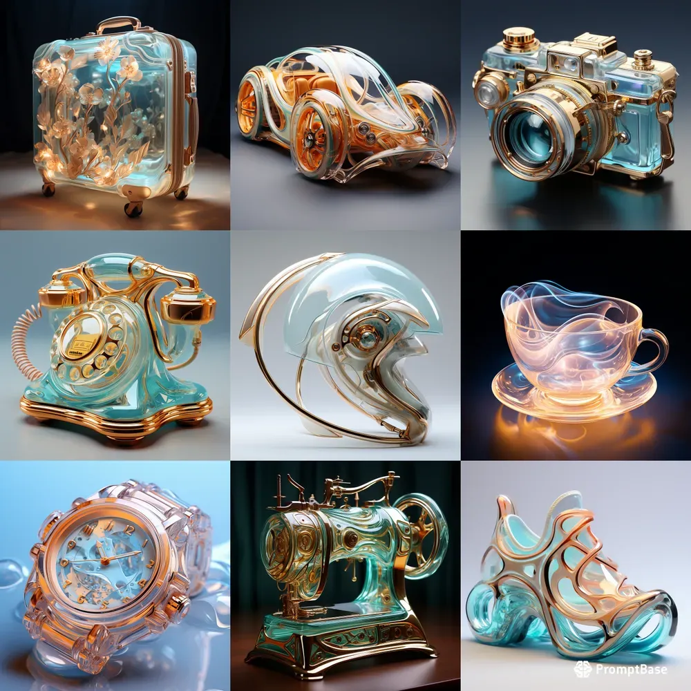 3D Translucent Objects Midjourney Prompt | PromptBase