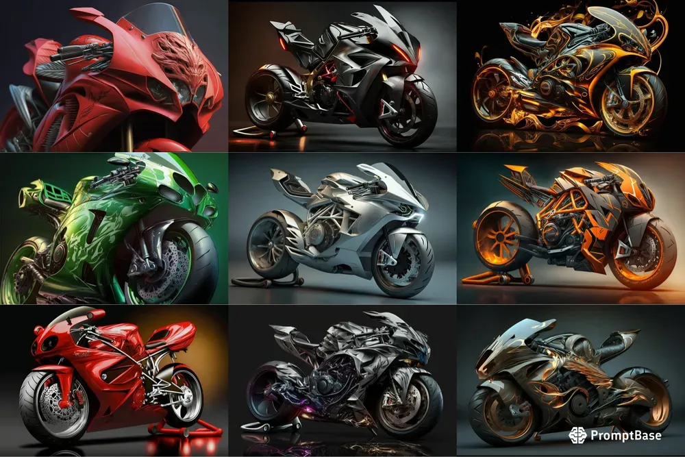 Unique Motorcycle Models Midjourney Prompt | PromptBase