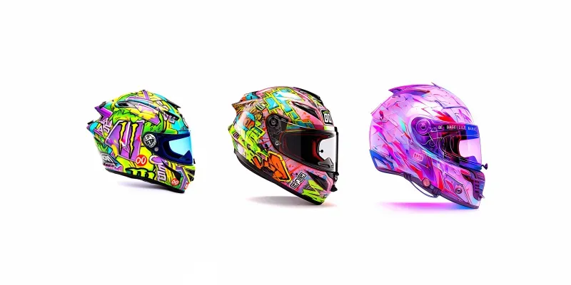 Motogp Helmet Designs Midjourney Prompt | PromptBase