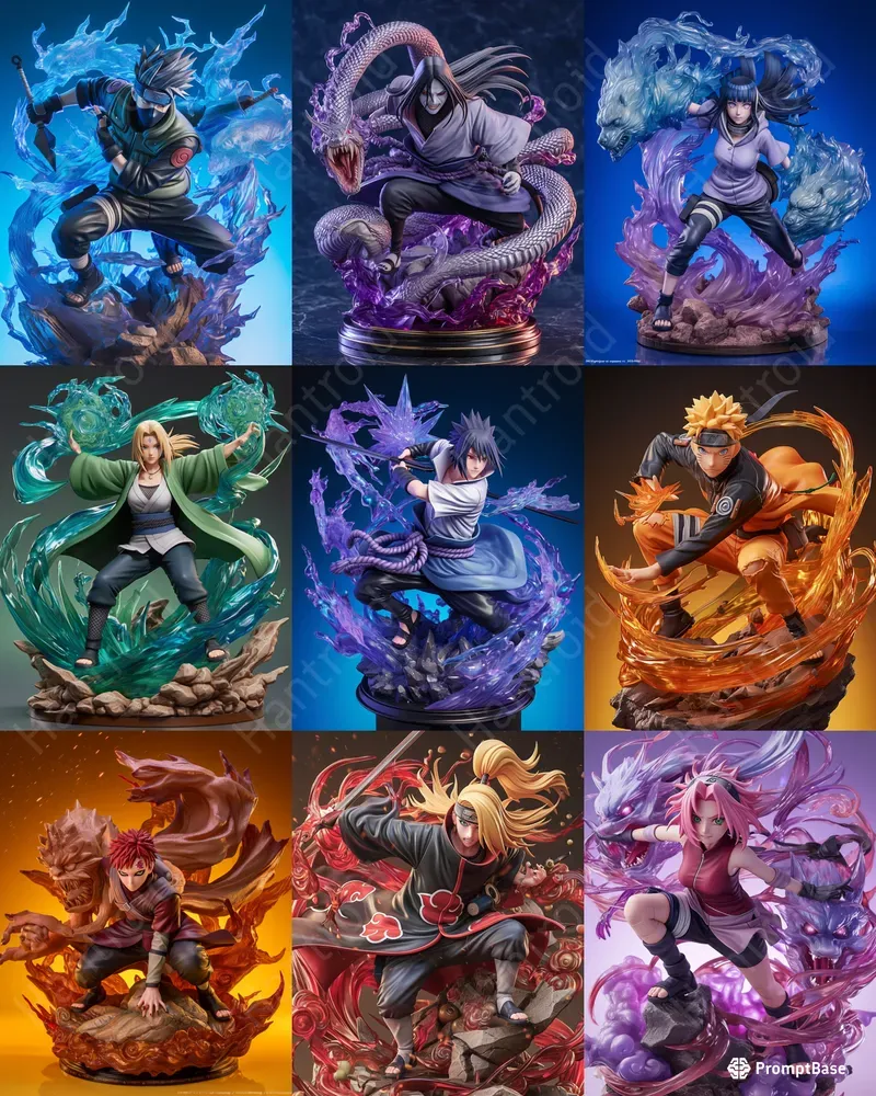 Naruto Shippuden Statues Midjourney Prompt | PromptBase