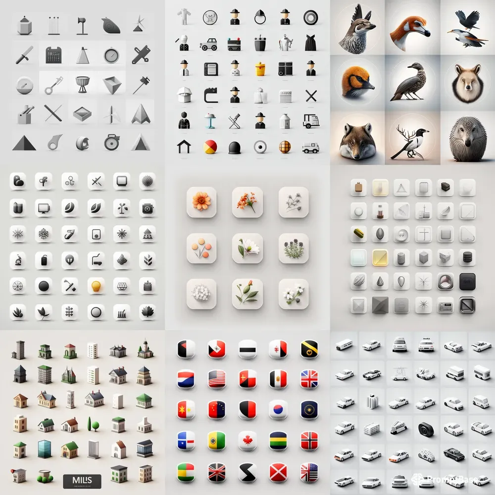 Minimalism Icon Packs Midjourney Prompt | PromptBase