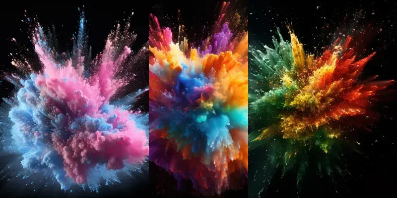 Powder Explosion Overlays Vfx Assets Midjourney Prompt | PromptBase