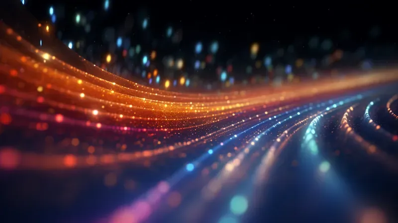 Elegant 3D Particle Motion Trail Bgs Midjourney Prompt | PromptBase