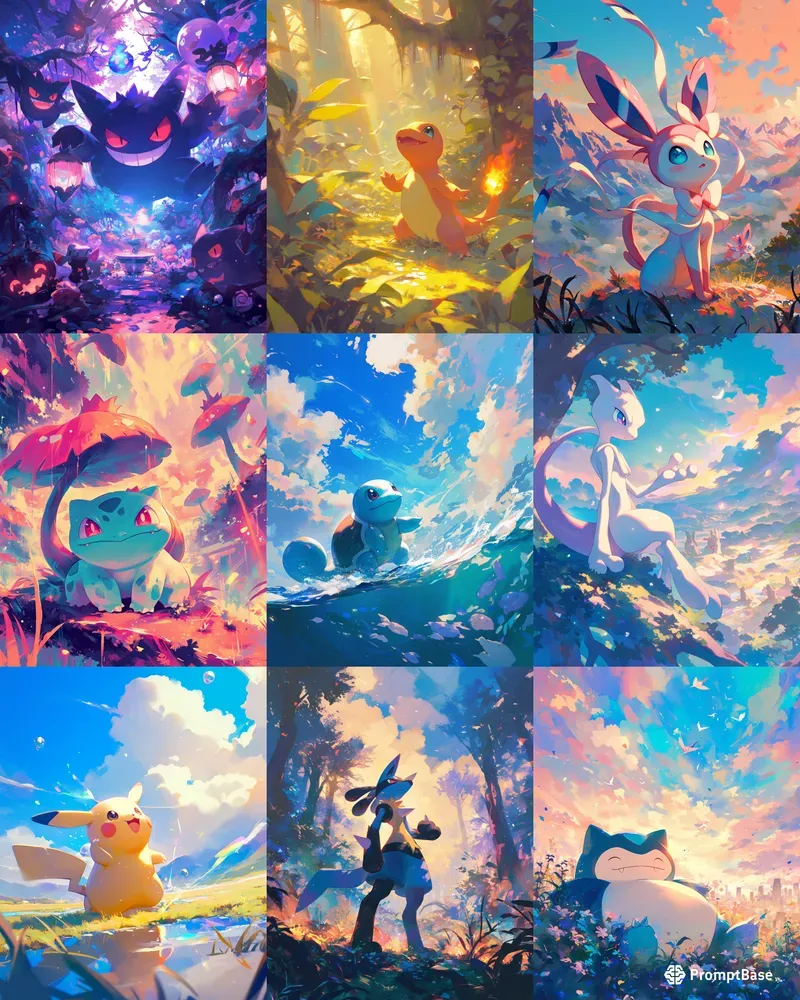 Pokemon Dream Odysseys Midjourney Prompt | PromptBase