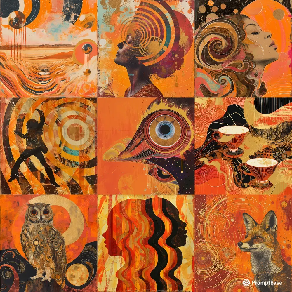 Funky 70s Disco Retro Collages Midjourney Prompt | PromptBase