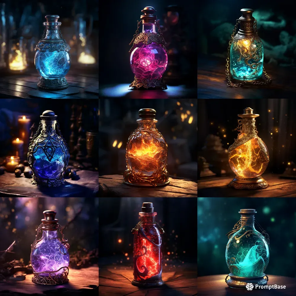 Magical Potions Midjourney Prompt | PromptBase
