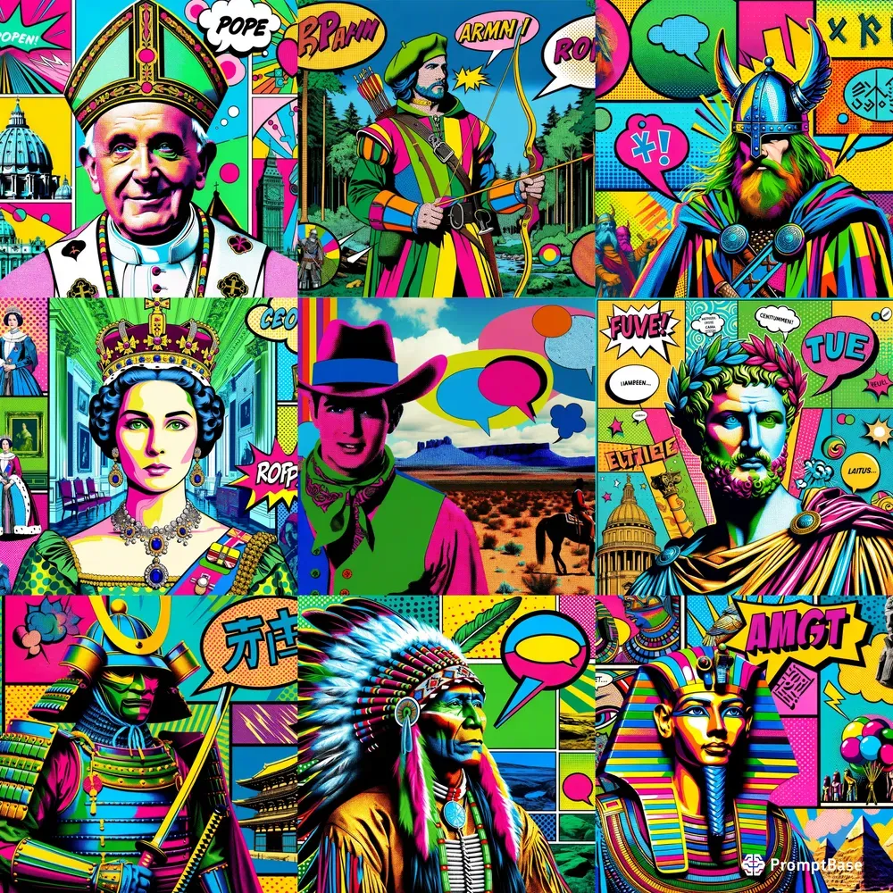 Pop Art Characters DALL·E Prompt | PromptBase