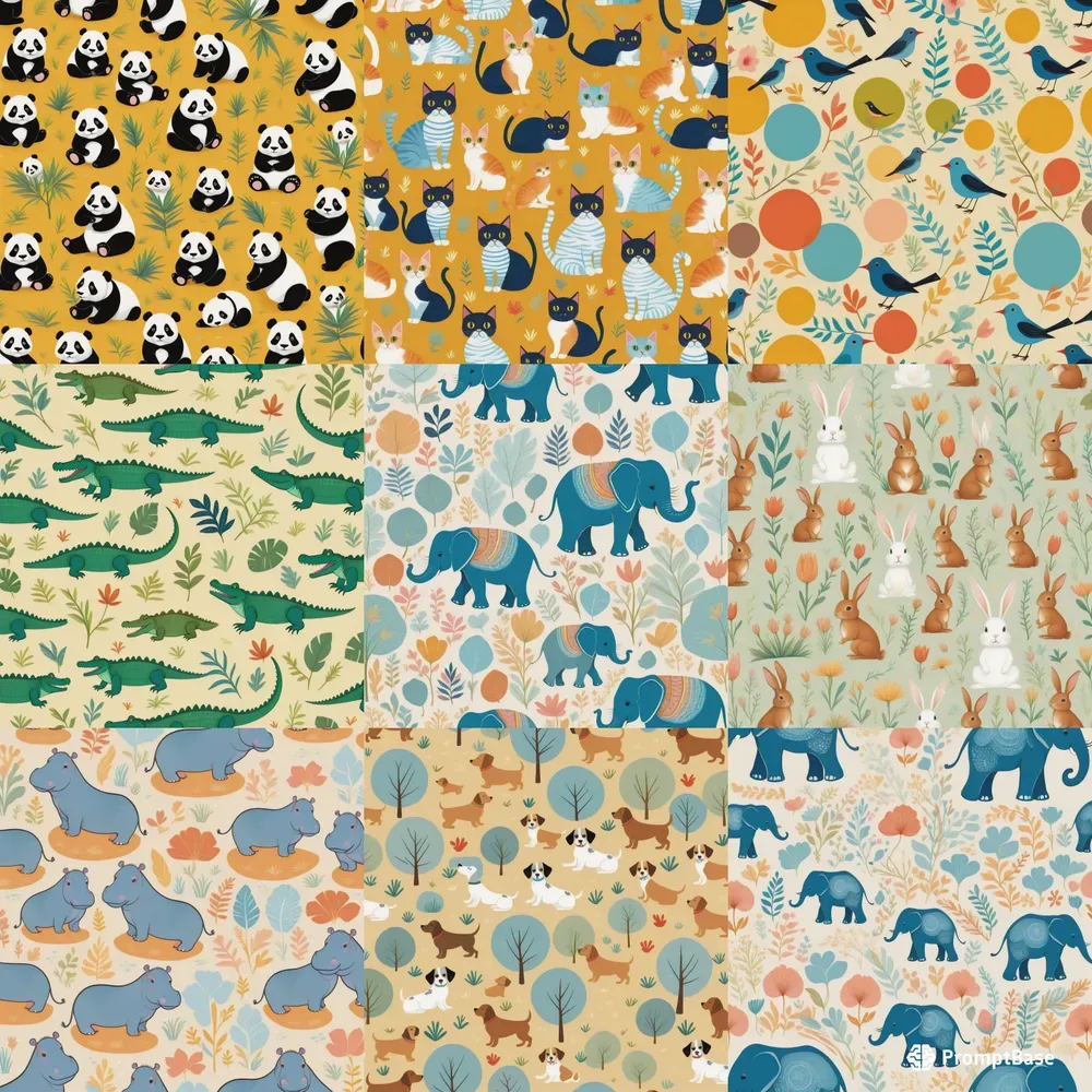 2D Animal Patterns Stable Diffusion Prompt | PromptBase